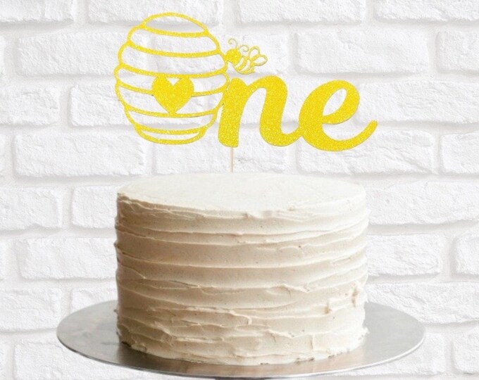 Bee Hive One Cake Topper Bee One Cake Topper First Birthday Cake Topper ...