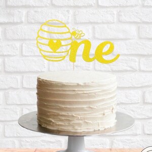 Bee Hive One Cake Topper Bee One Cake Topper First Birthday Cake Topper ...