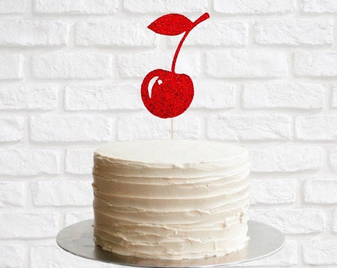 Cherry Cake Topper, Fruit Cake Topper, Cherry Mini Cake Topper, Custom ...