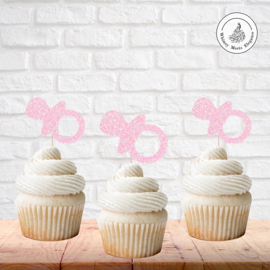 Pacifier Cupcake Toppers Baby Shower Cupcake Toppers It's a Girl ...