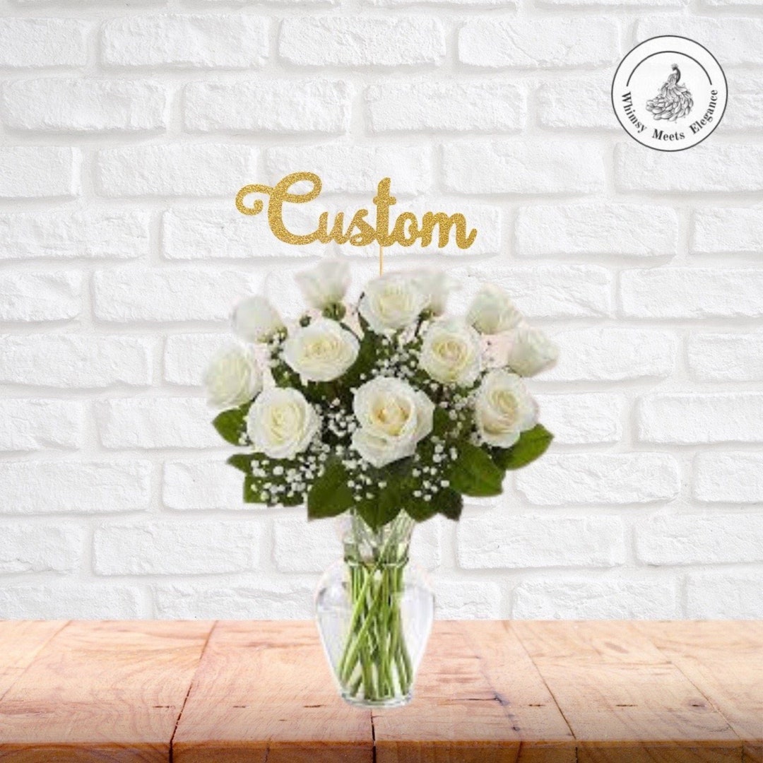 Custom Bouquet Topper, Custom Floral Topper, Custom Centre Piece Topper ...