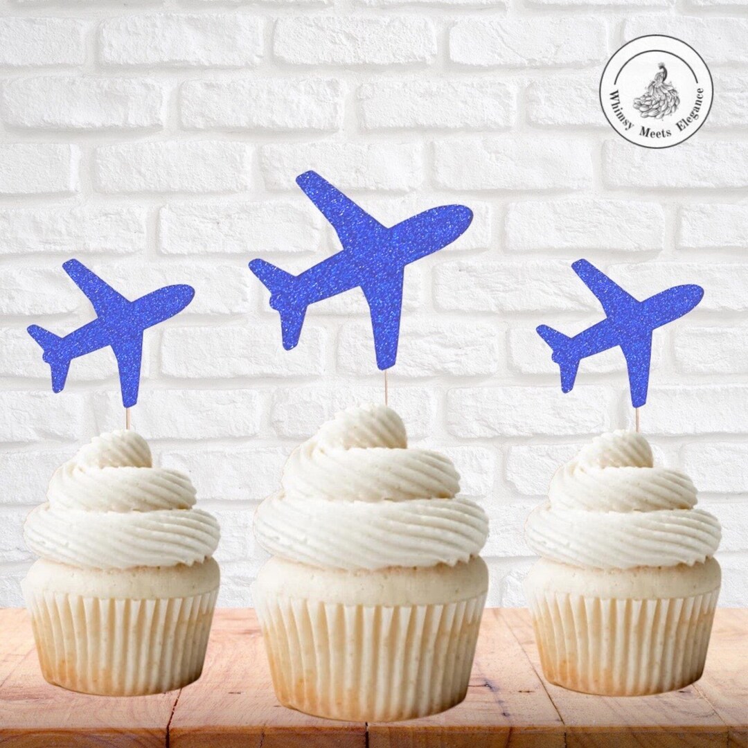 Airplane Cupcake Topper - Plane Topper - Travel Topper - Adventure ...