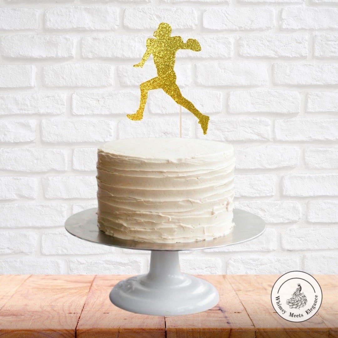 Football Player Cake Topper - Football Cake Topper - Sports Cake Topper ...