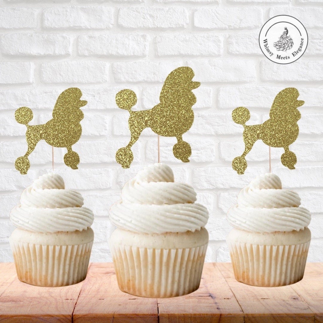 French Poodle Topper Dog Topper Puppy Topper Cupcake Topper Poodle ...
