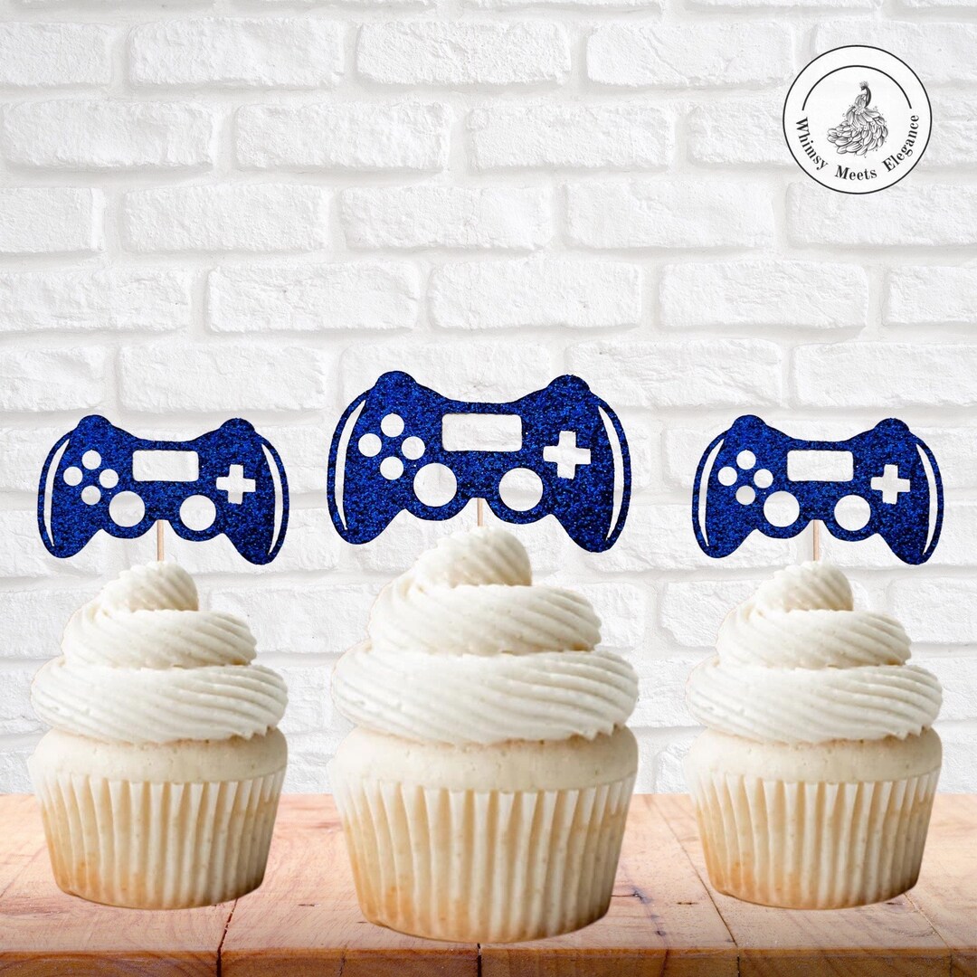 Video Game Controller Cupcake Topper - Video Game Cupcake Topper - Birthday Cupcake Topper - Kid ...