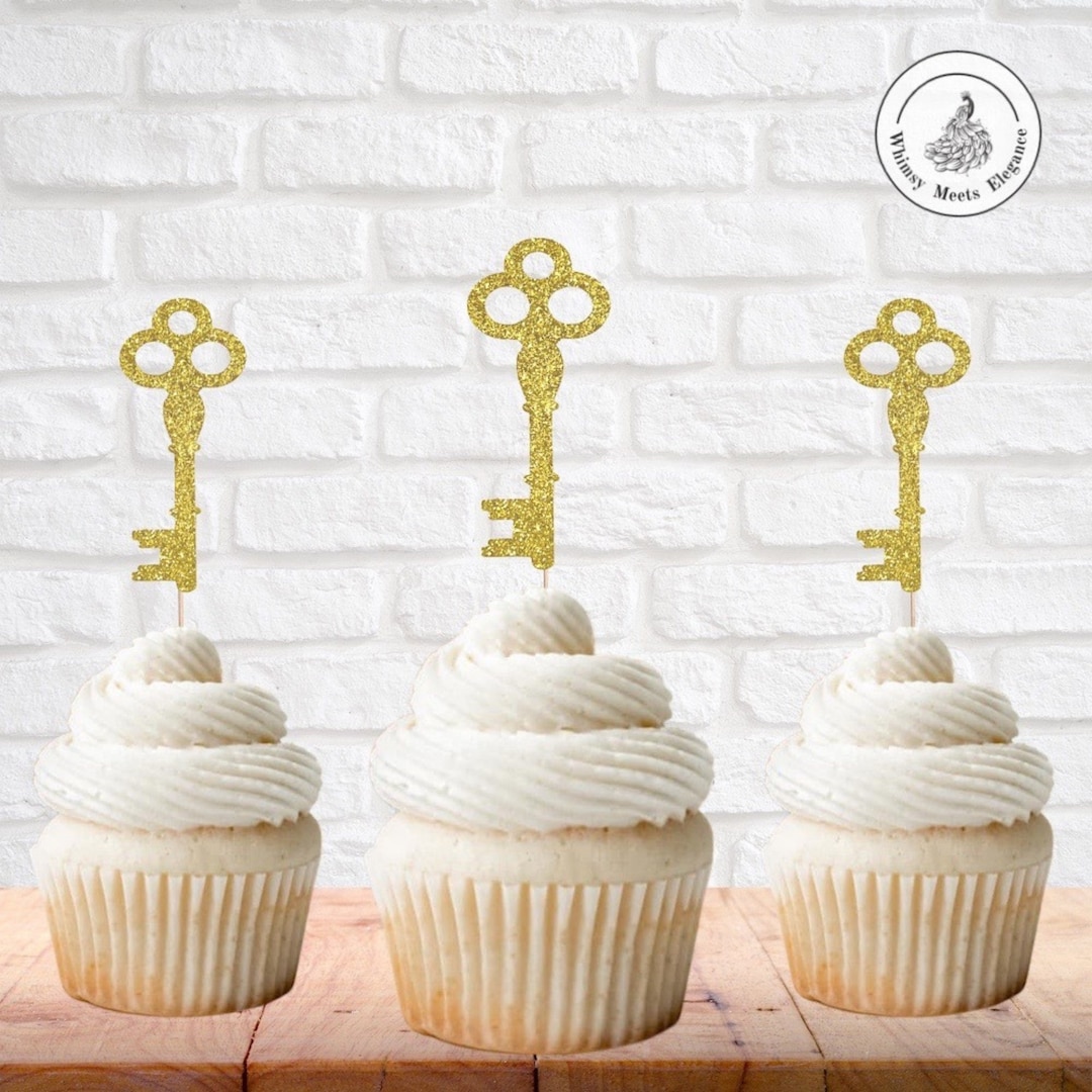 Key Cupcake Topper - New Home Cupcake Topper, Welcome Home Cupcake ...