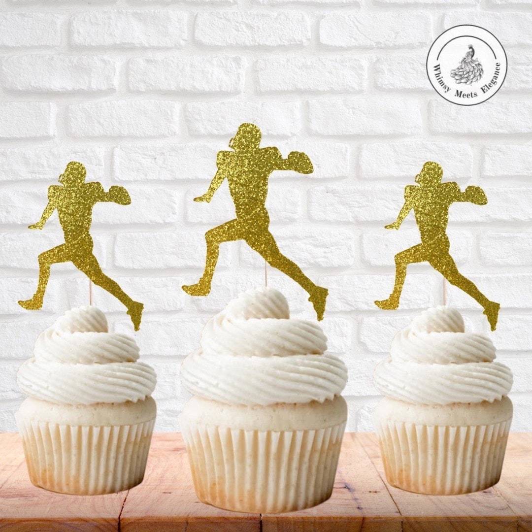 Football Player Cupcake Topper - Sports Cupcake Topper - Football ...