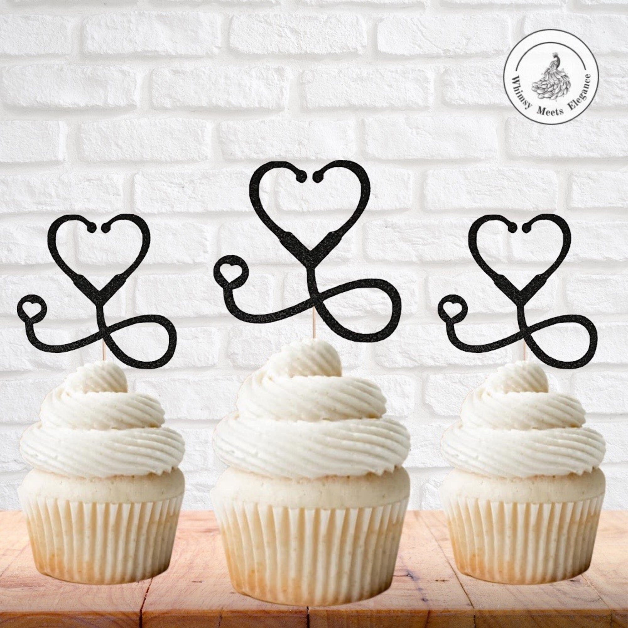 Stethoscope Cupcake Toppers MD Cupcake Toppers Medical - Etsy