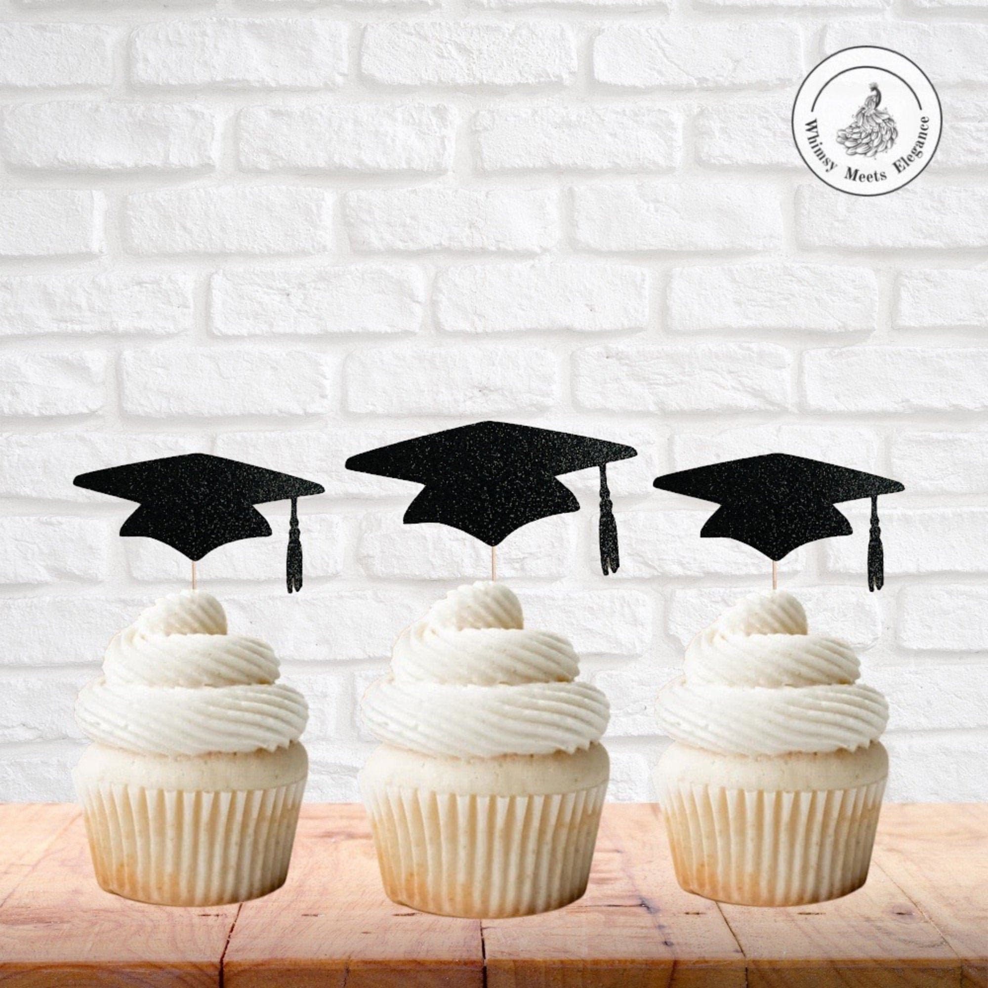 Graduation Cap Cupcake Topper Degree Cupcake Topper Diploma | Etsy