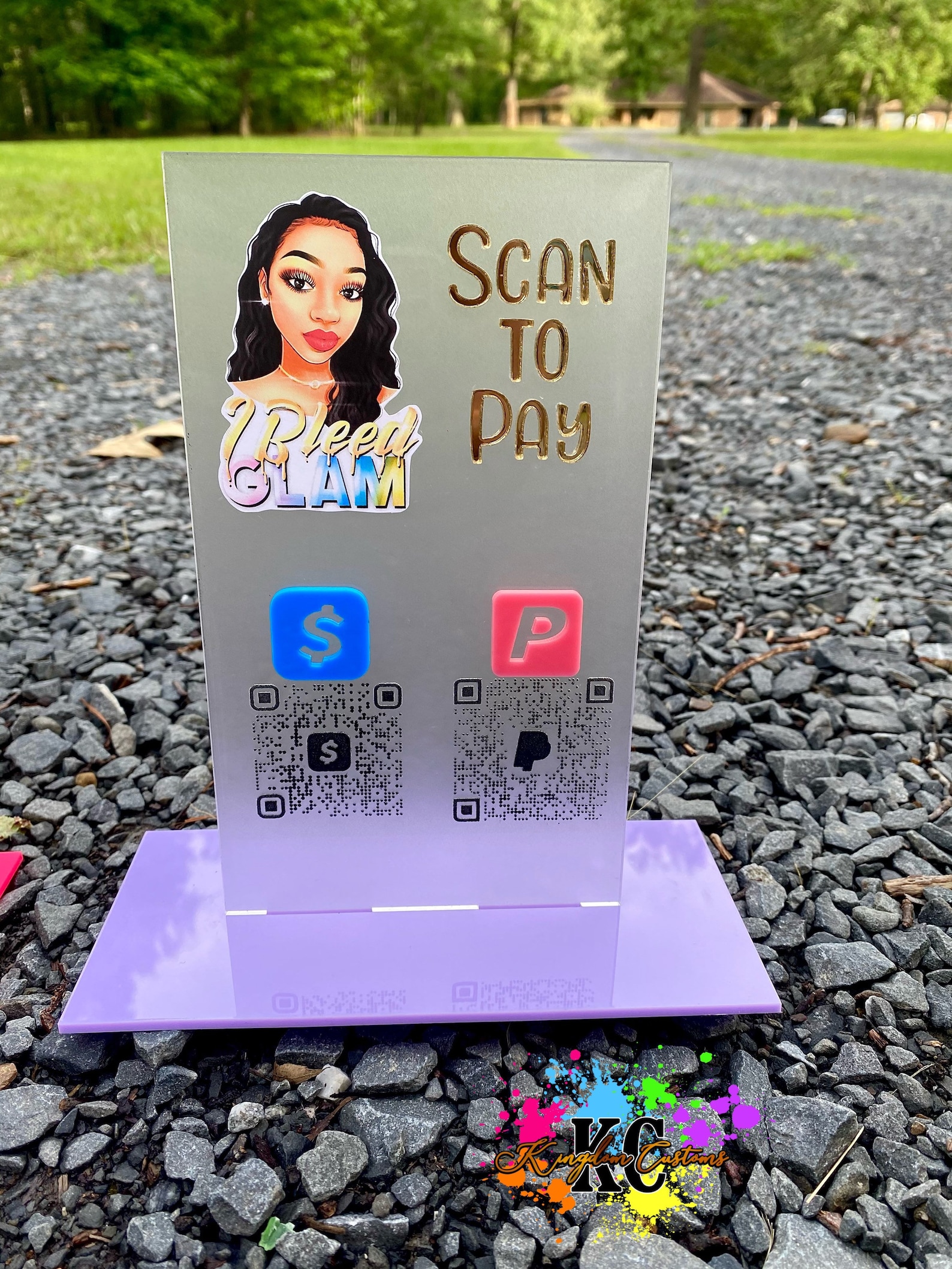 Rectangle Acrylic Payment Option Sign Cashapp Scan Me Scan - Etsy