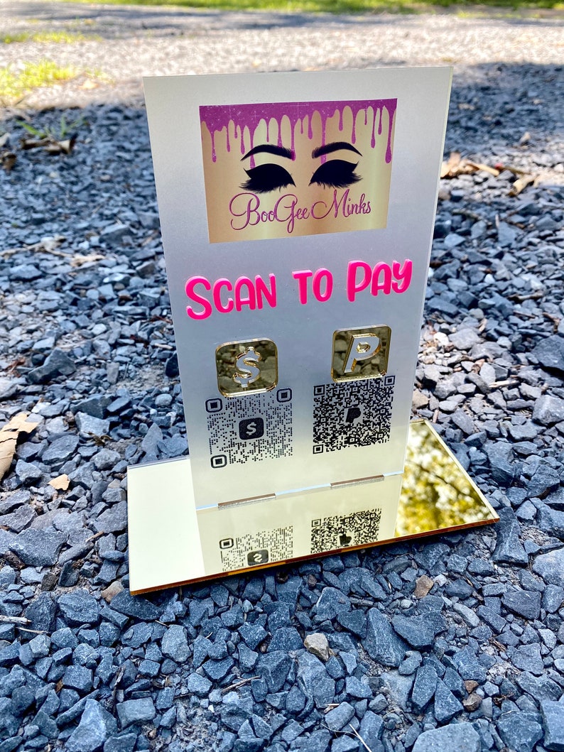 Rectangle Acrylic Payment Option Sign Cashapp Scan Me Scan - Etsy