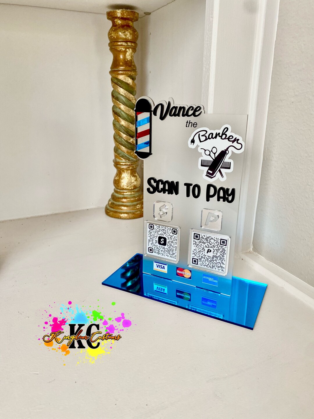 Rectangle Acrylic Payment Option Sign Cashapp Scan Me Scan - Etsy