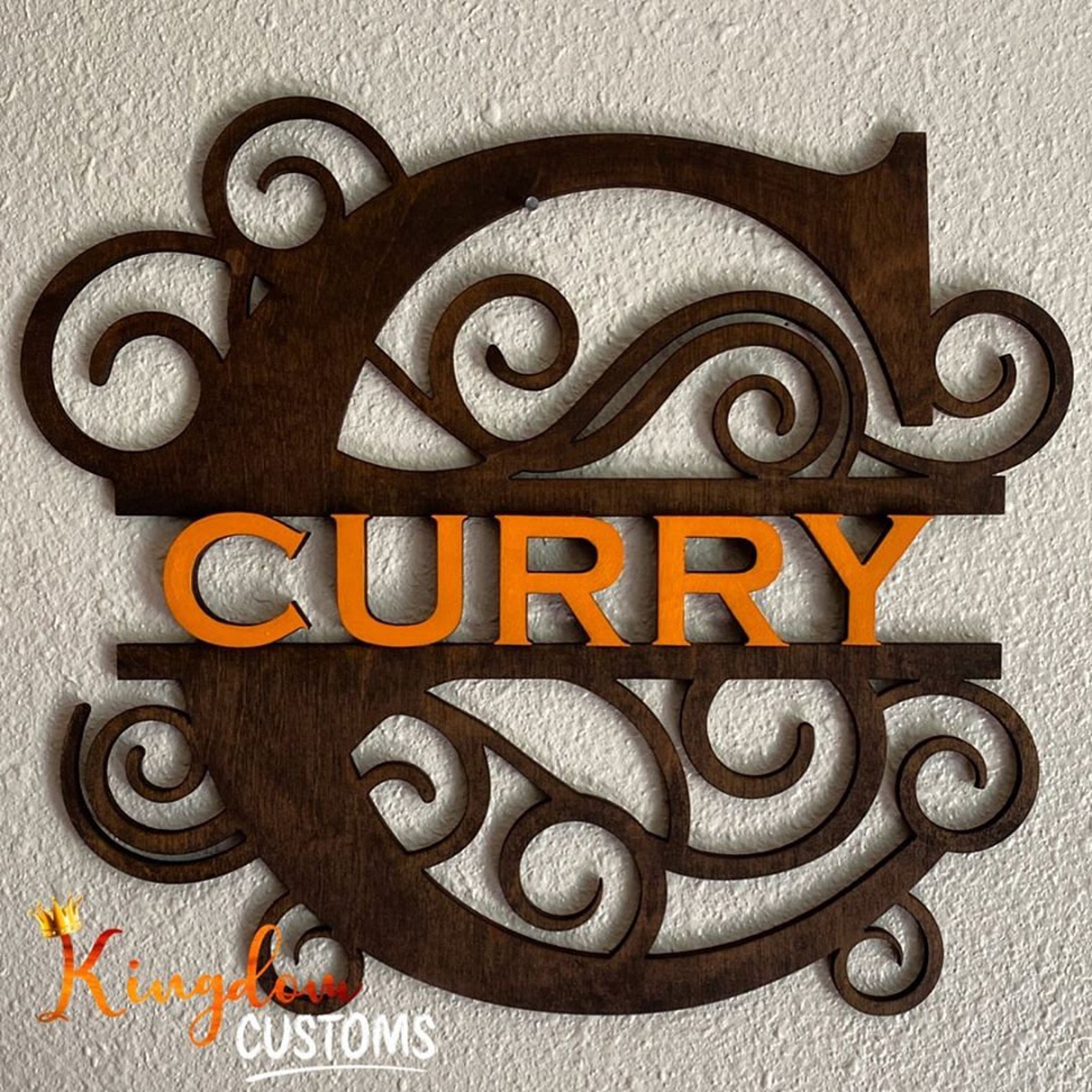 3D Name Swirl Monogram Letter Split Monogram Swirl Monogram | Etsy