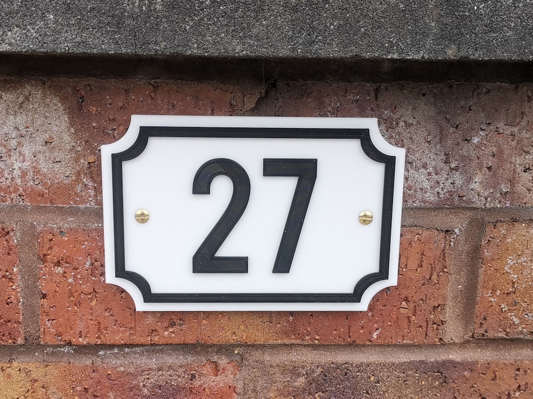 Personalised House Number Plaque Sign. Choose Your Number and Colours ...