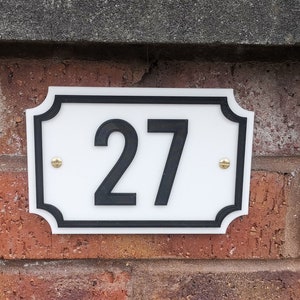 Personalised House Number Plaque Sign. Choose Your Number and Colours ...