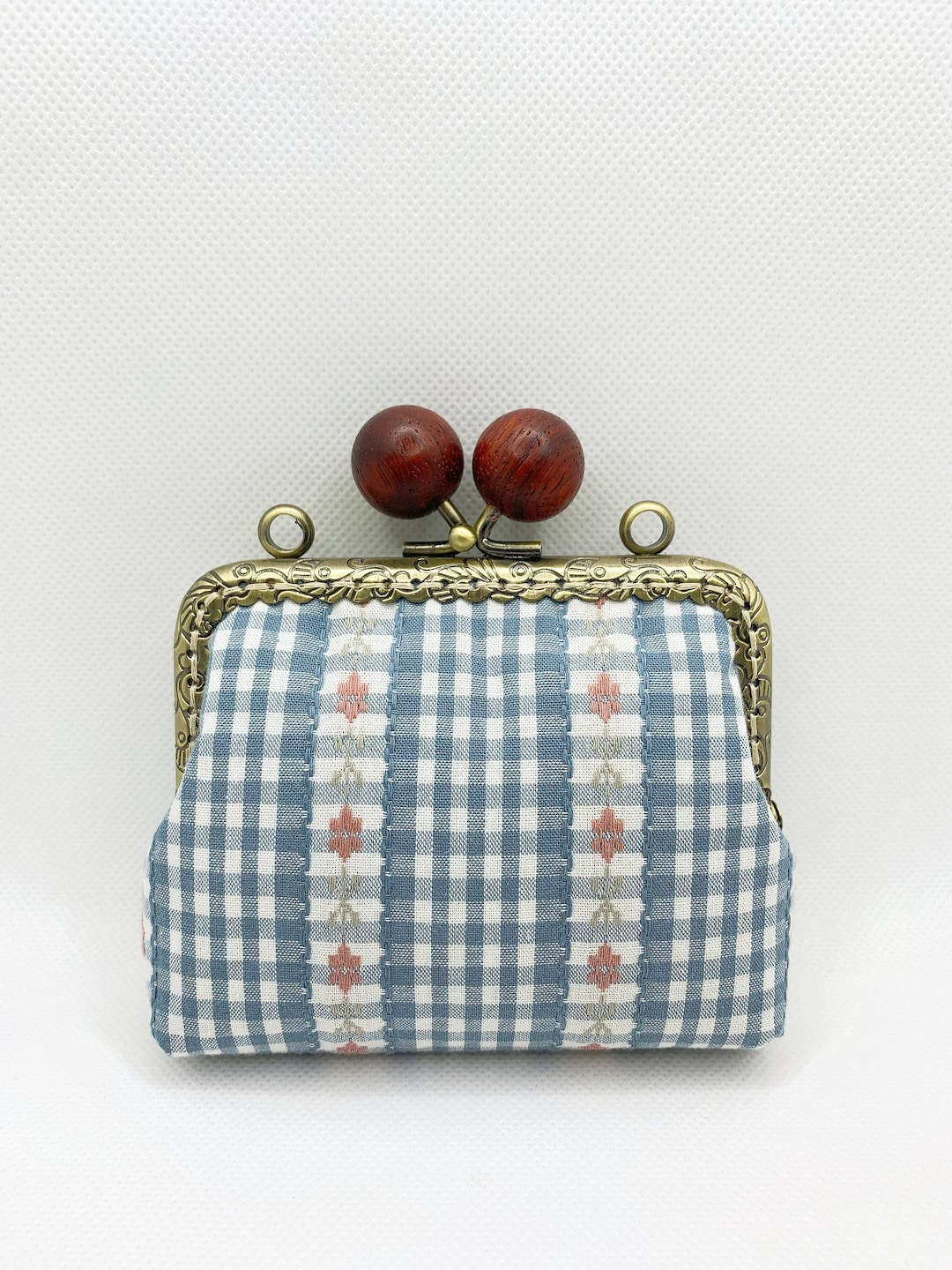 10.5cm Frame Blue Pattern Coin Bag/framed Purse/kisslock Purse - Etsy