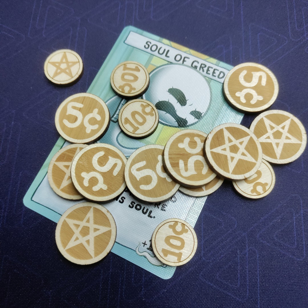 Nickel and Dime Tokens - the Binding of Isaac Four Souls | Laser Cut ...