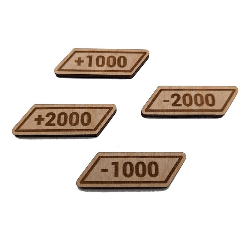 One Piece TCG Token Set - Modifier Tokens, Ability Used Tokens | Wood ...