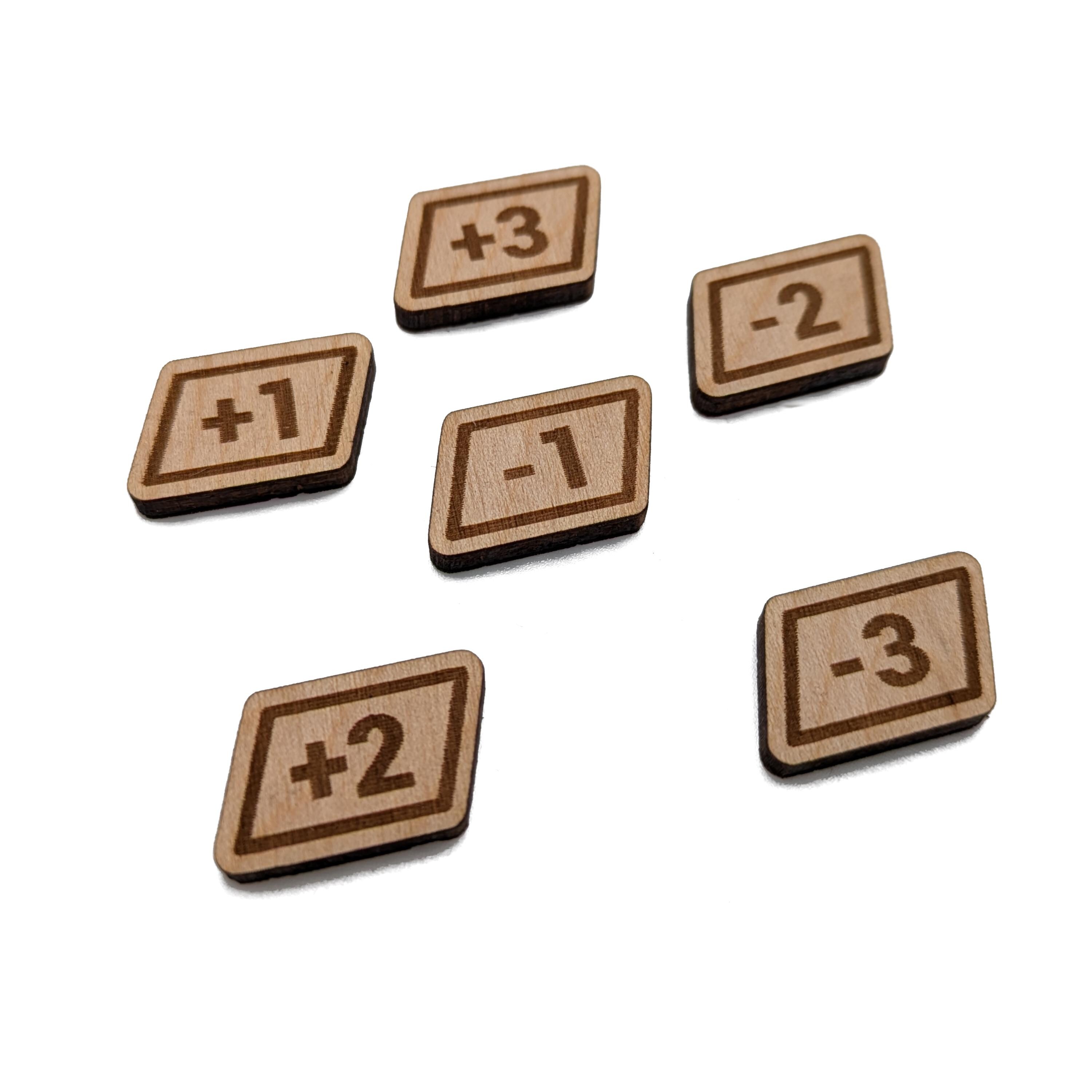 One Piece TCG Token Set - Modifier Tokens, Ability Used Tokens | Wood ...