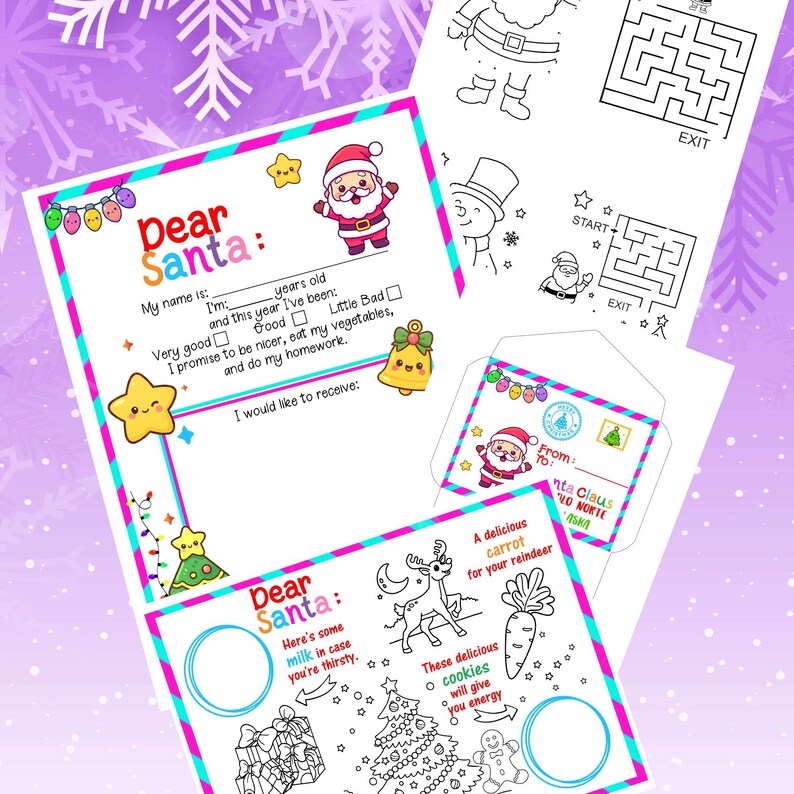 Letter to Santa, Carta para Santa Claus Version English y Español ...