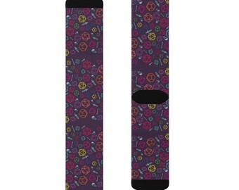 Cute Druid Dnd Socks, Mushrooms and Flowers Socks, Dnd Funny Socks, Dnd ...