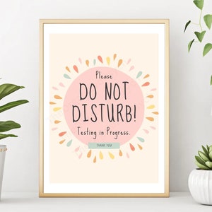 Do Not Disturb Door Sign, Testing in Progress Sign, SPED Testing Sign ...