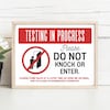 Do Not Disturb Testing Sign, Testing Do Not Disturb Door Sign ...
