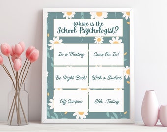 School Psychologist Door Sign, Where is the School Psych Sign, School ...