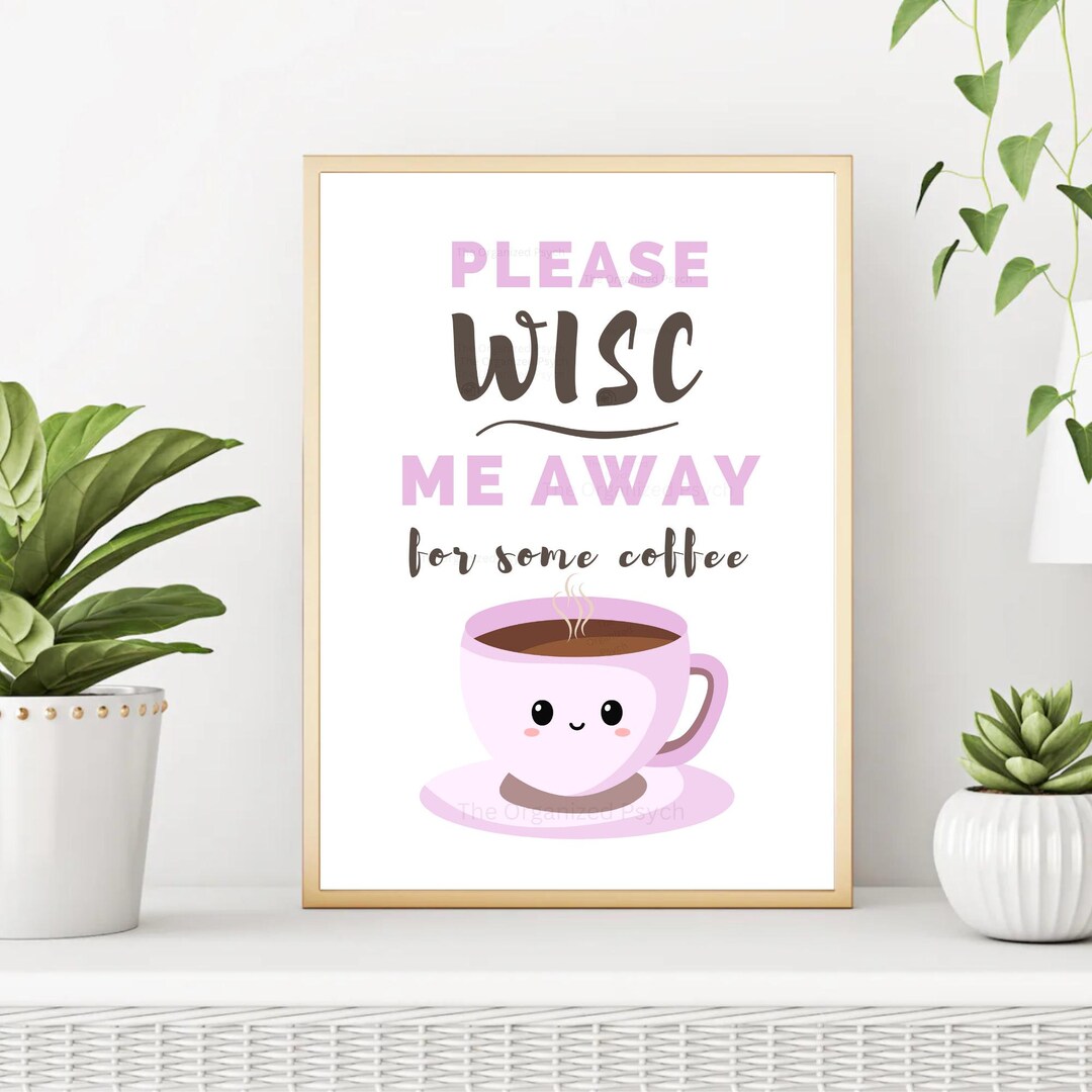 School Psych Test Pun Print, WISC Pun, School Psychologist Office Sign ...