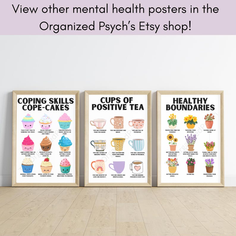 Gentle Reminders Poster, Positive Affirmations Sign, Mental Health ...
