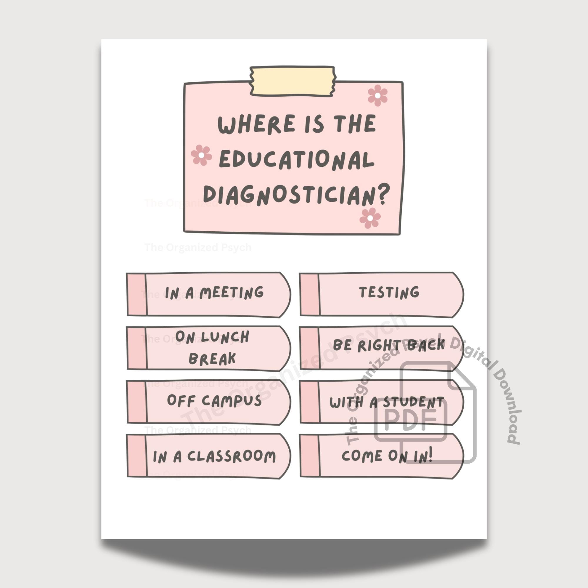 Educational Diagnostician Sign, Where is the Educational Diagnostician ...