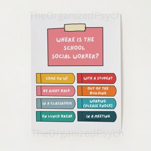 Where is the School Social Worker Sign, Clinical School Social Worker ...