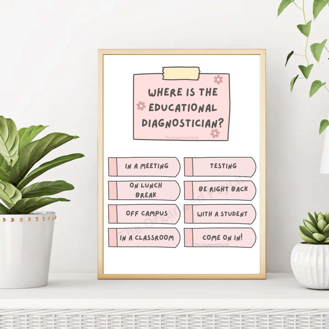 Educational Diagnostician Sign, Where is the Educational Diagnostician ...