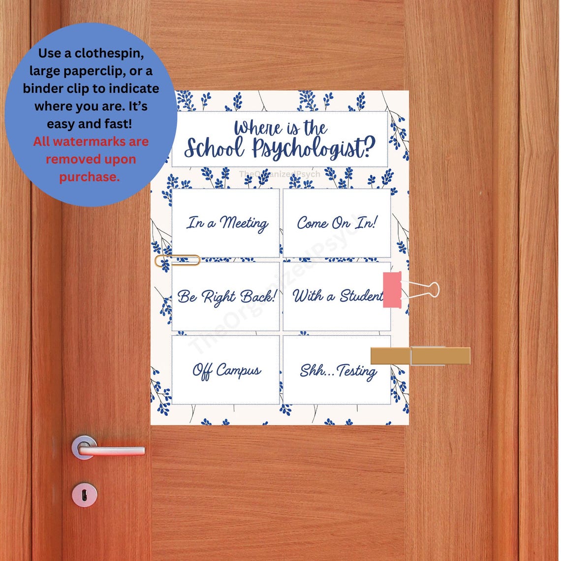Where is the School Psychologist Door Sign, School Psych Office Sign ...