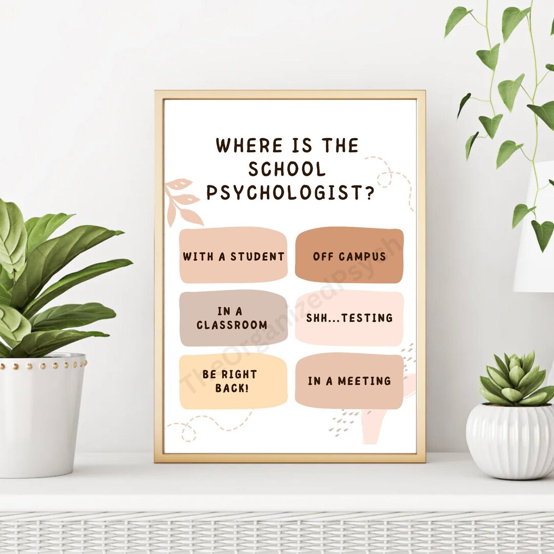 Office Door Sign for School Psychologists, School Psychologist ...