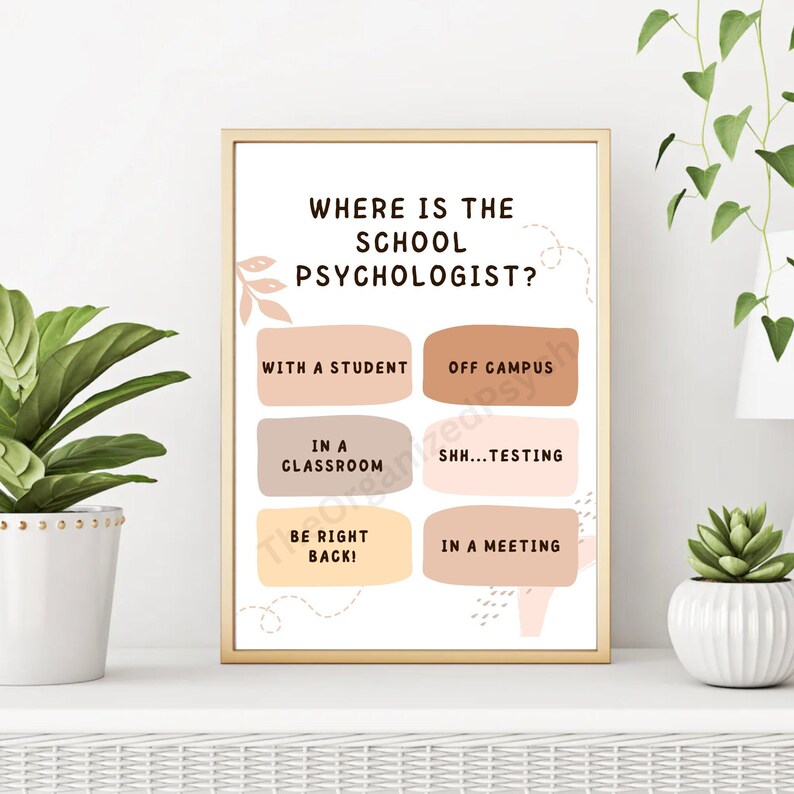 Office Door Sign for School Psychologists, School Psychologist ...