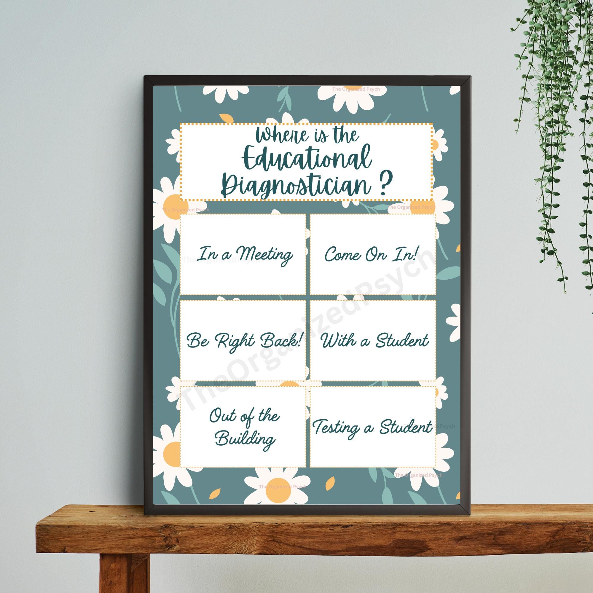 Educational Diagnostician Office Decor Door Sign, Where is the ...