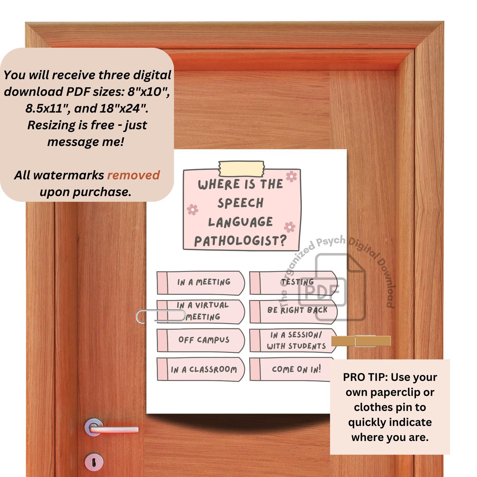 Where is the Speech Language Pathologist Door Sign, Where is the SLP ...