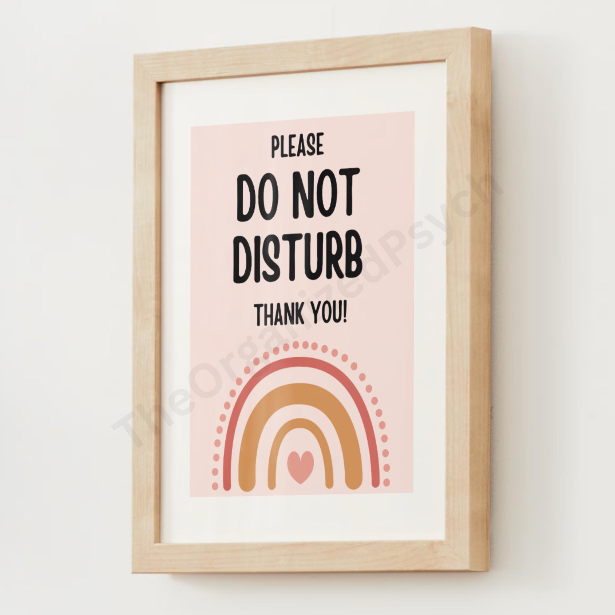 Do Not Disturb Door Sign, Do Not Enter Door Sign, Testing in Progress ...