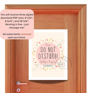 Do Not Disturb Door Sign, Testing in Progress Sign, SPED Testing Sign ...