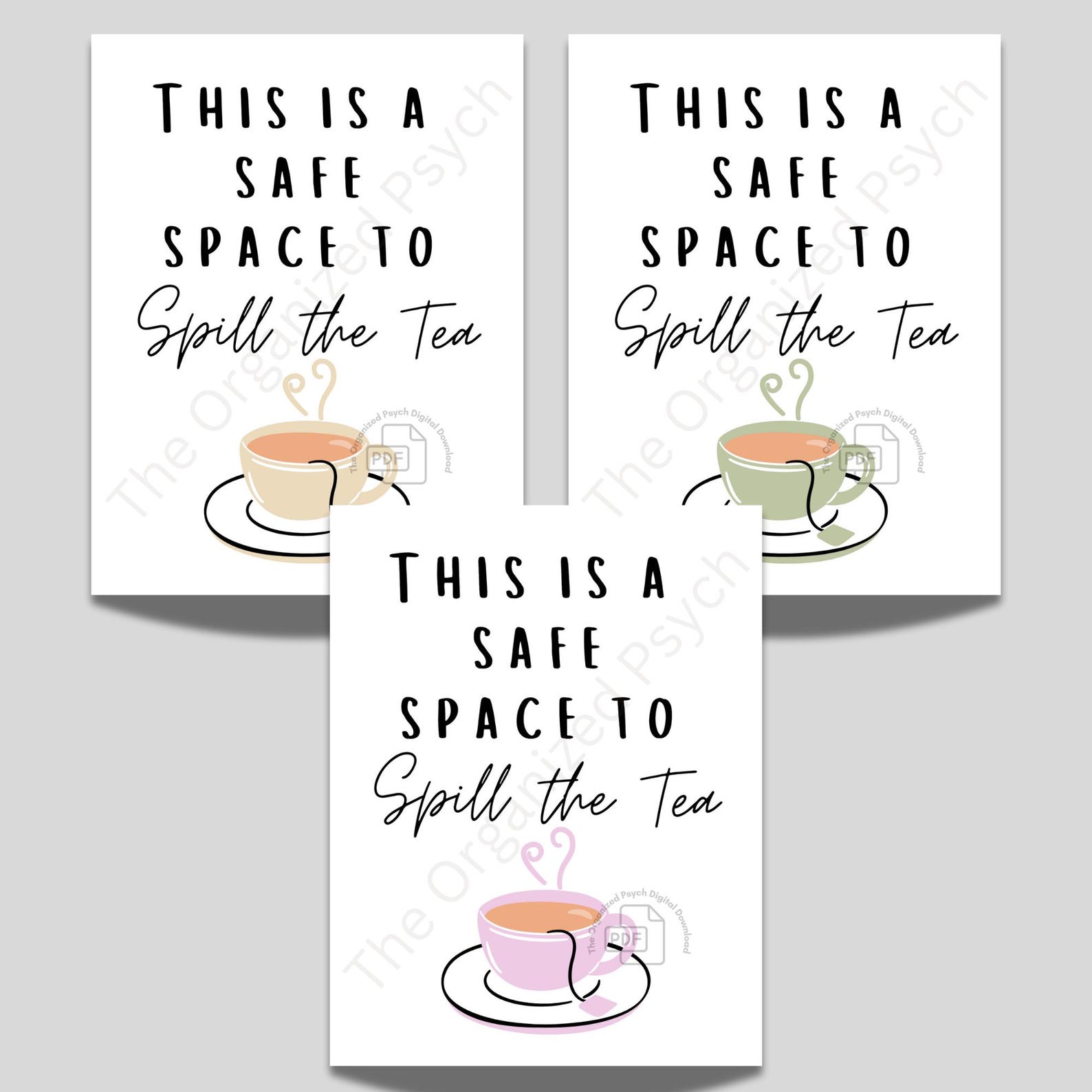 This is a Safe Space to Spill the Tea Sign, School Confidentiality Sign ...