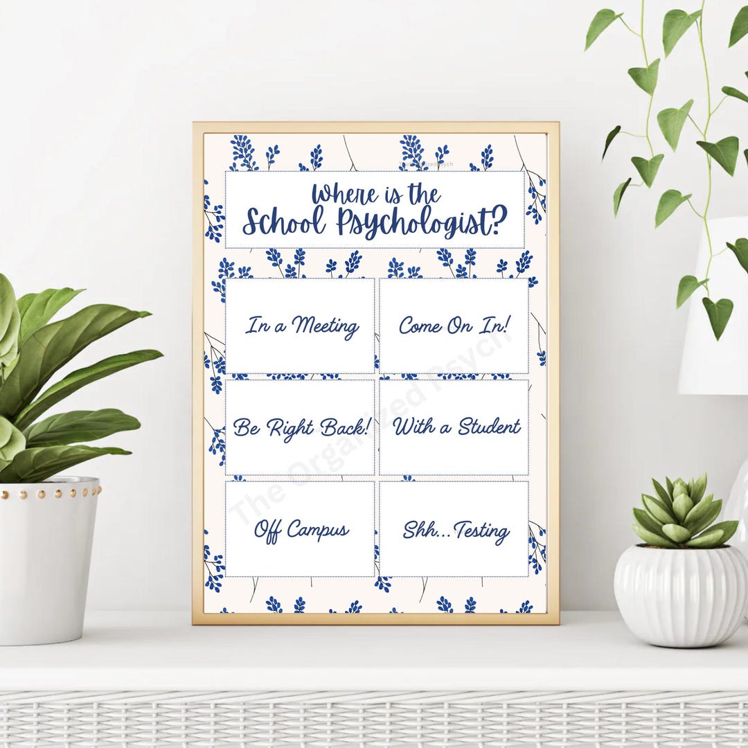 Where is the School Psychologist Door Sign, School Psych Office Sign ...