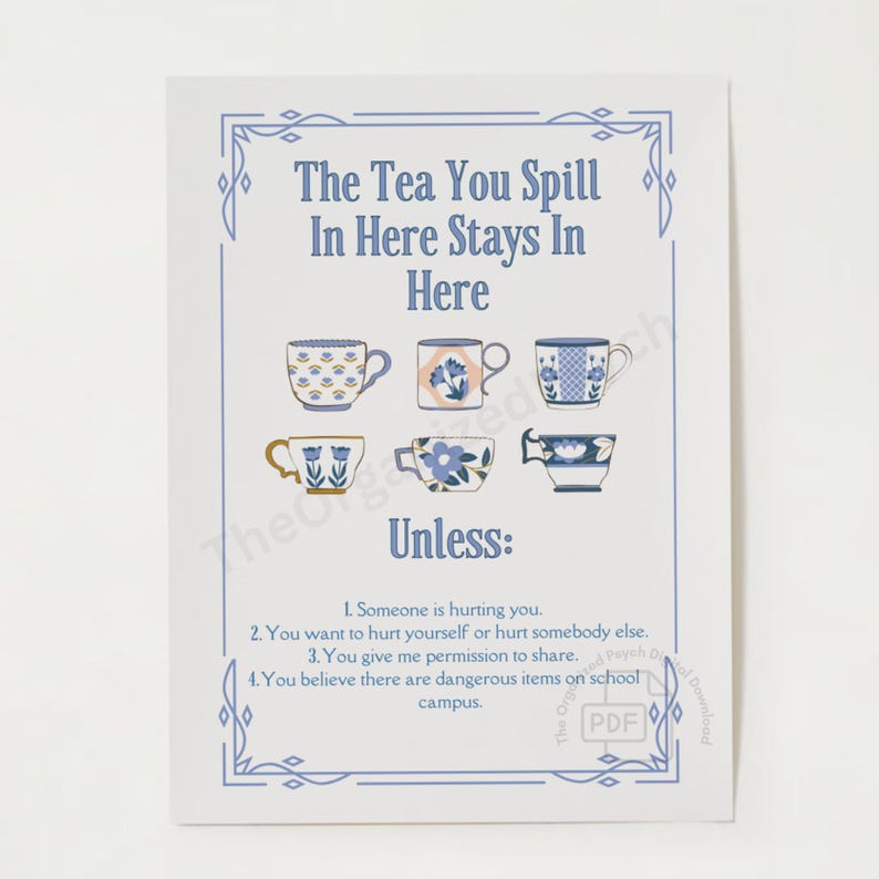 School Confidentiality Policy, What You Say in Here Stays in Here ...