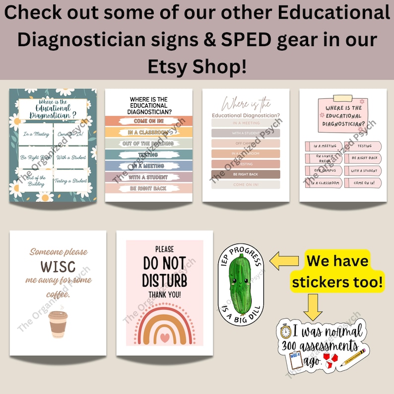 Educational Diagnostician Door Sign, Where is the Educational ...