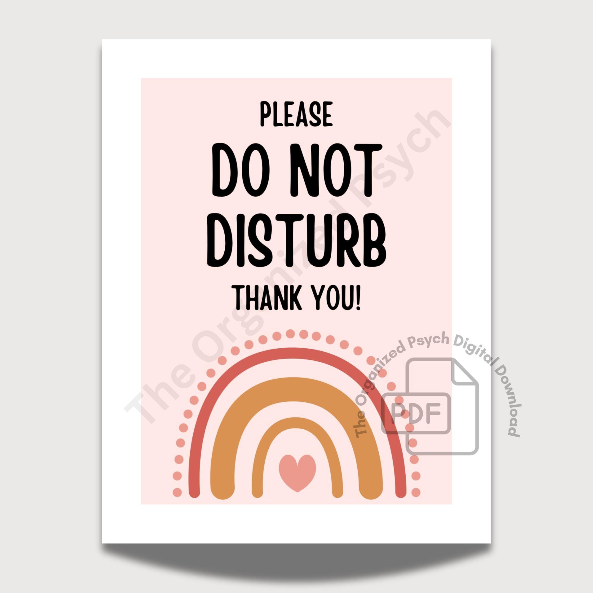 Do Not Disturb Door Sign, Do Not Enter Door Sign, Testing in Progress ...