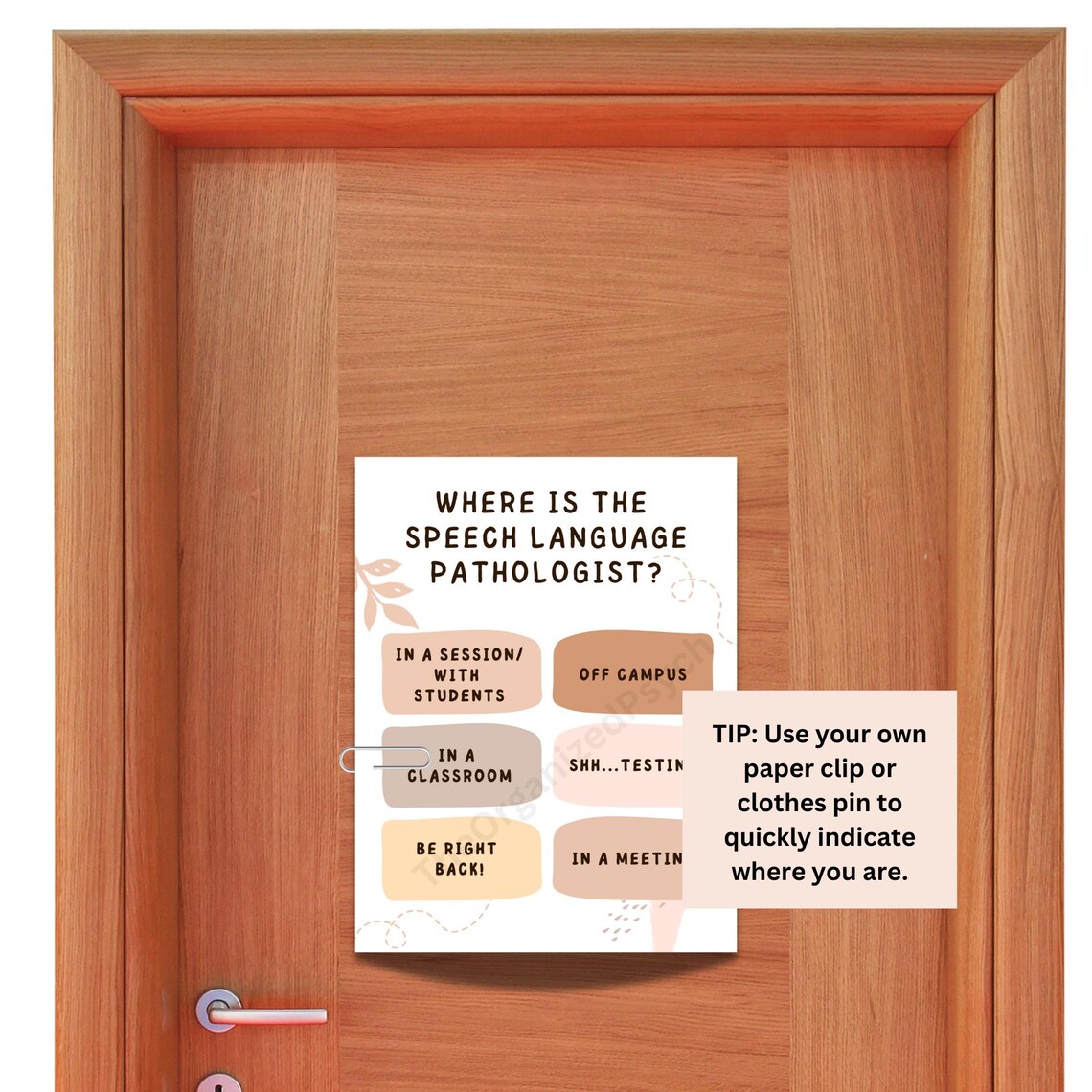 Where is the Speech Language Pathologist Sign Office Door Sign Locate ...