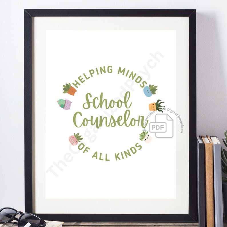 School Counselor Office Sign – Printable Wall Art for Counseling Room ...