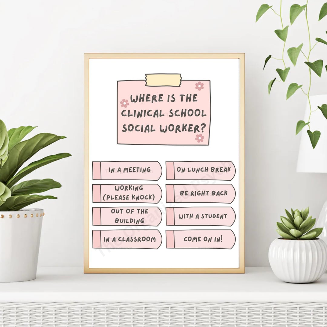 Where is the School Social Worker, Clinical School Social Worker Door ...