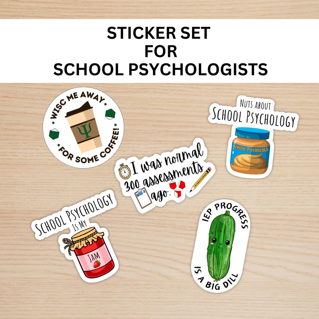 School Psychologist Sticker Gift Set, Gift for School Psychologists ...