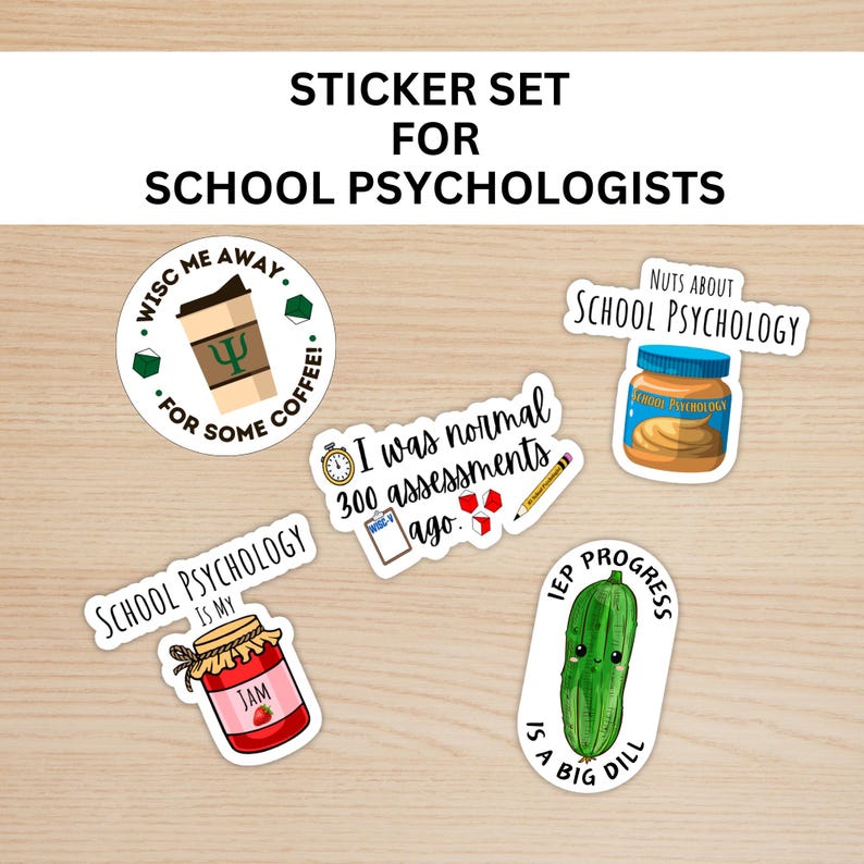 School Psychologist Sticker Gift Set, Gift for School Psychologists ...